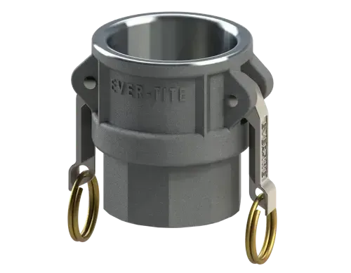 4" Type D Cam & Groove Coupler x Female NPT | Ever-Tite | Aluminum
