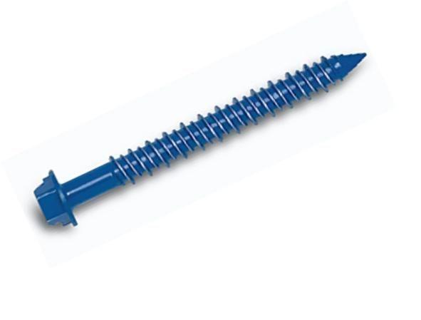 [100 PKG] Screw Anchors Blue Perma-Seal Tapper+ 1/4 X 2-1/4